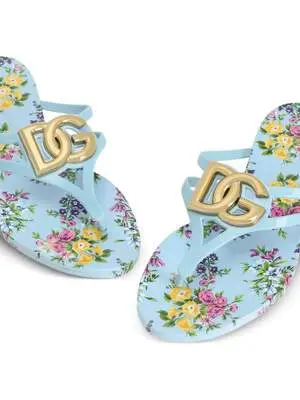 Dolce & Gabbana Floral Flip-flops