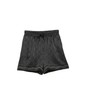 Casablanca Deck Silk Shorts - Black