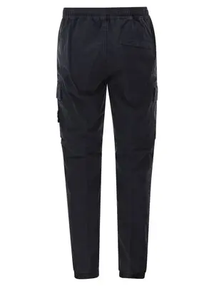 Stone Island Cargo Trousers In Cotton Twill