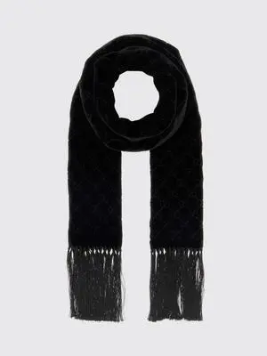 Gucci Gg Velvet Scarf - Black
