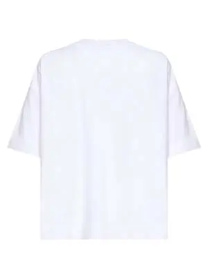 Dries Van Noten White Jersey Oversized Crewneck T-shirt