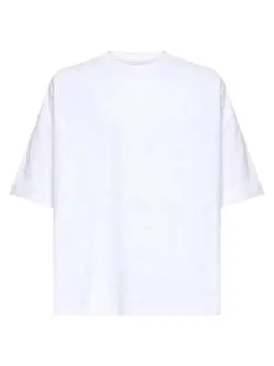 Dries Van Noten White Jersey Oversized Crewneck T-shirt - Multicolor