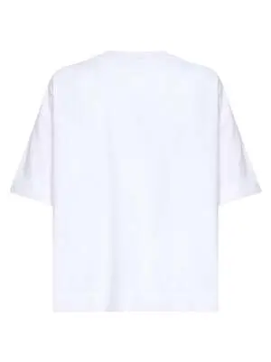 Dries Van Noten White Jersey Oversized Crewneck T-shirt - Multicolor