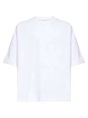 Dries Van Noten Dries Van Noten Men White Jersey Oversized Crewneck T-Shirt Multicolor