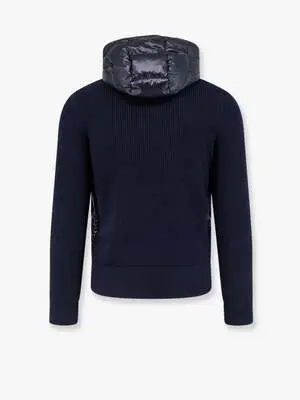 Moncler Down Jacket With Virgin Wool Inserts