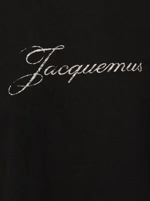 Jacquemus T-shirt With Script Logo - Black