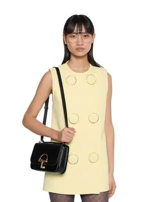 Gucci Leather Shoulder Bag - Black