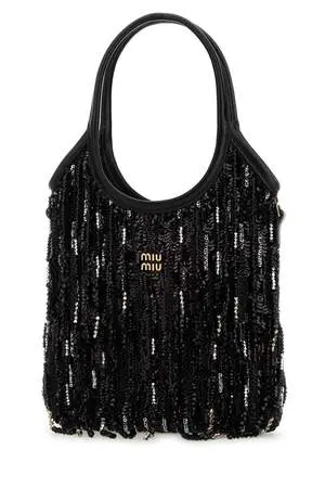 Miu Miu Embellished Fabric Handbag