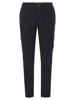 Stone Island Slim-fit Cargo Trousers - Blue