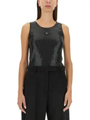 Mcm Metallic Knit Tank Top