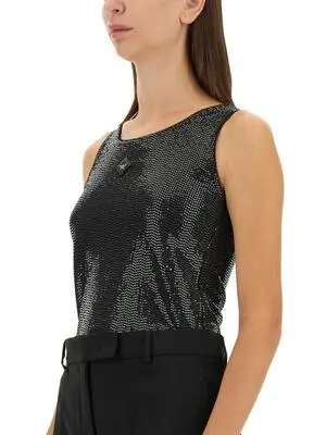 Mcm Metallic Knit Tank Top