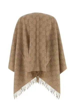 Gucci Embroidered Cashmere Blend Cape