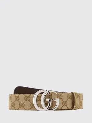 Gucci GUCCI GG Supreme Cotton Blend Belt Cream