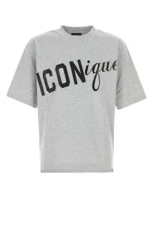 Dsquared2 Melange Grey Cotton Oversize T-shirt - Gray