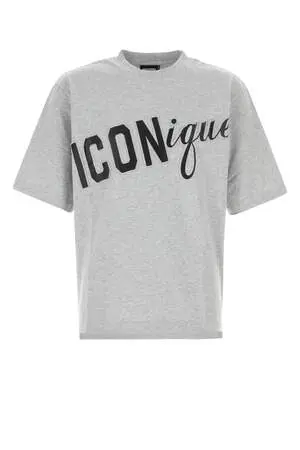 Dsquared2 Melange Grey Cotton Oversize T-shirt - Gray