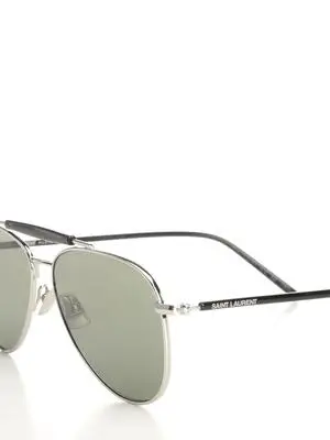 Saint Laurent Aviator Sunglasses - Silver