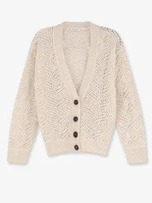 BRUNELLO CUCINELLI BRUNELLO CUCINELLI Mohair Blend Cardigan With Iconic Dazzling Motif