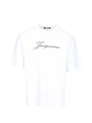 Jacquemus T-shirt With Writing - White