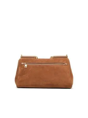 Dolce & Gabbana Medium 'my Sicily' Suede Bag - Brown