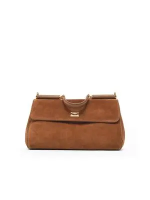 Dolce & Gabbana Medium 'my Sicily' Suede Bag - Brown