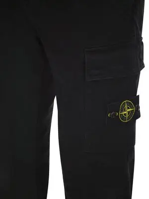 Stone Island Cargo Trousers In Cotton Twill