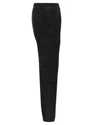 Stone Island Cargo Trousers In Cotton Twill - Black