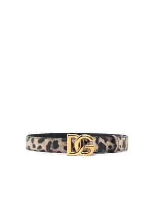 Dolce & Gabbana Leopard Belt - Brown