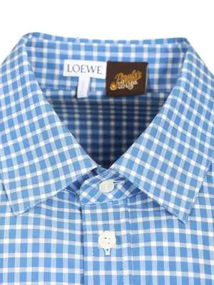 Loewe Lightweight Textured Checked Cotton Shirt