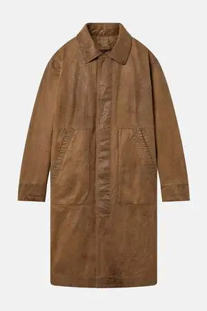 GOLDEN GOOSE Waxed Twill Trench Coat