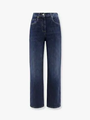 Brunello Cucinelli The Wide Barrel -full Lenght Jeans - Multicolor