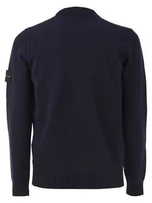 Stone Island Crew-neck Jumper With Reverse Stitch Details