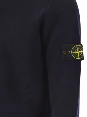Stone Island Crew-neck Jumper With Reverse Stitch Details
