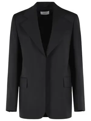 Sportmax Tenace Virgin Wool Oversize Blazer - Black