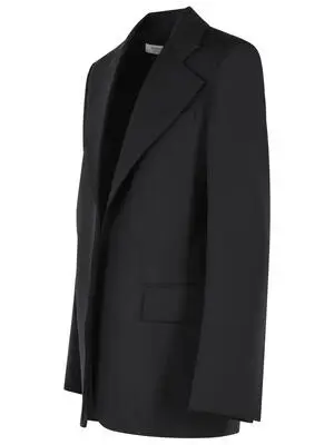 Sportmax Tenace Virgin Wool Oversize Blazer - Black