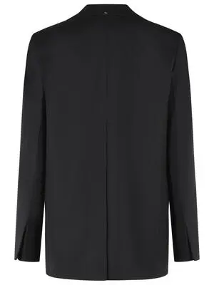 Sportmax Tenace Virgin Wool Oversize Blazer - Black