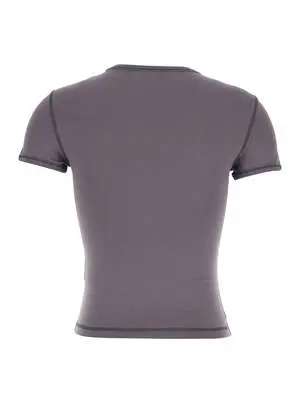 DIESEL® T-uncuties' Grey T-shirt With Round Neck And D Logo On The Front In Cotton - Gray