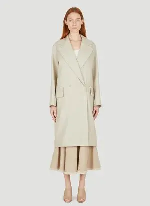 Max Mara Mescal Double Breasted Coat - Cream