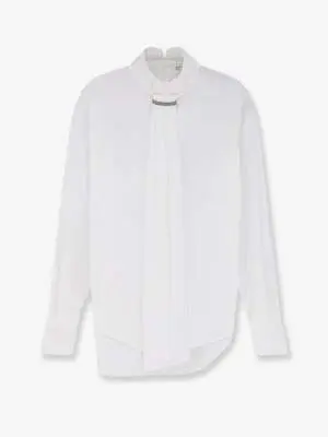 Brunello Cucinelli Cotton Blend Shirt With Monili Detail - Multicolor