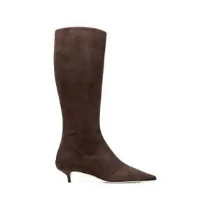JIMMY CHOO Suede Kitten Heel Boots - Brown