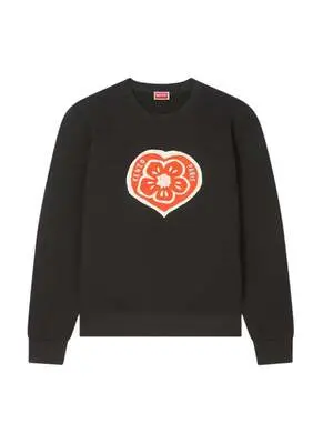 Kenzo Boke Heart Cotton Sweatshirt - Black