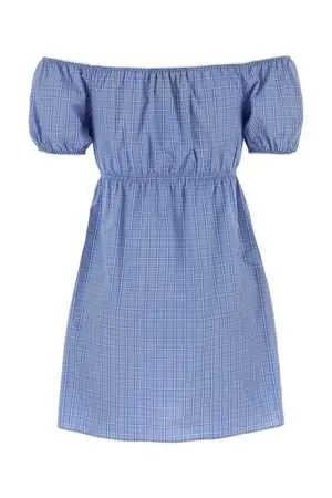 Miu Miu Embroidered Poplin Mini Dress