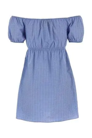Miu Miu Embroidered Poplin Mini Dress - Multicolor