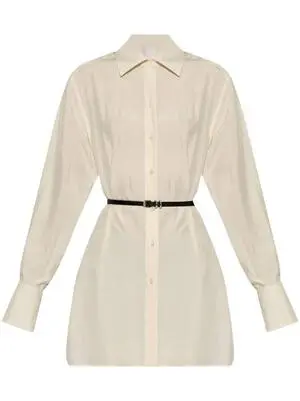 Givenchy Long Shirt With `voyou` Belt - Multicolor