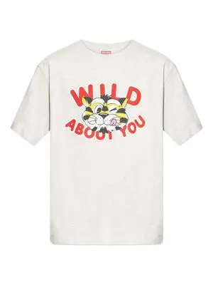 Kenzo Wild Tiger Print T-shirt - Gray