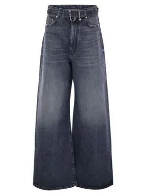 Sportmax Procida Low-waisted Oversize Denim Trousers - Multicolor