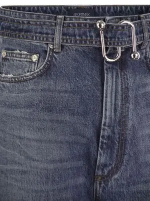 Sportmax Procida Low-waisted Oversize Denim Trousers