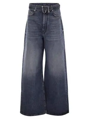 Sportmax Procida Low-waisted Oversize Denim Trousers - Multicolor