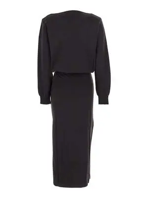 P.a.r.o.s.h Wool And Cashmere Blend Boat Neck Dress