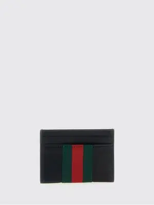 Gucci Web Trademark Calfskin Coin Purse - Black