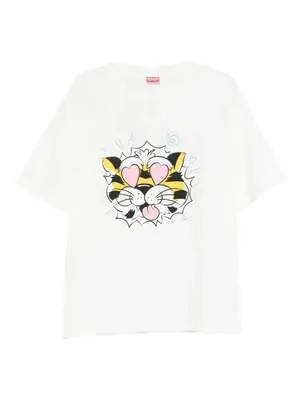 Kenzo Tiger Print T-shirt - White
